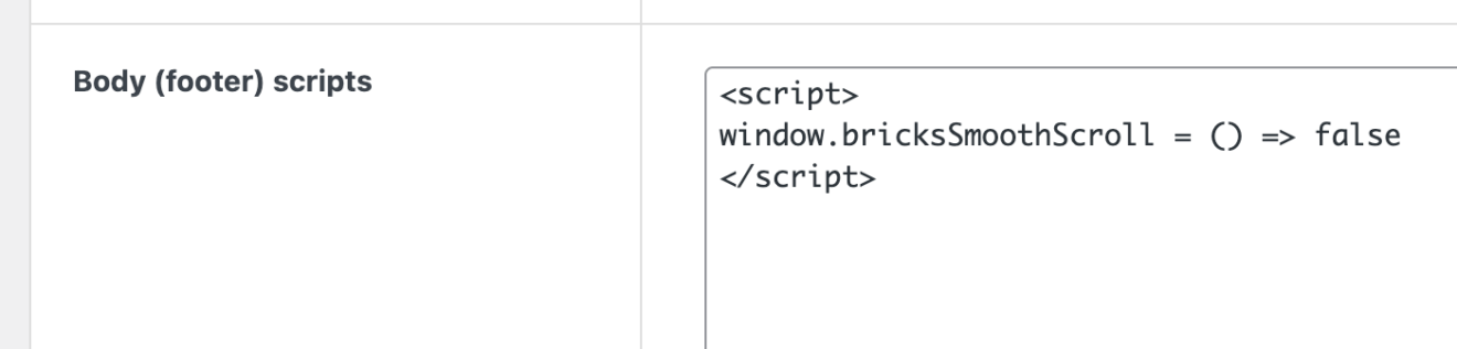 How to disable smooth scroll in Bricks - BricksLabs