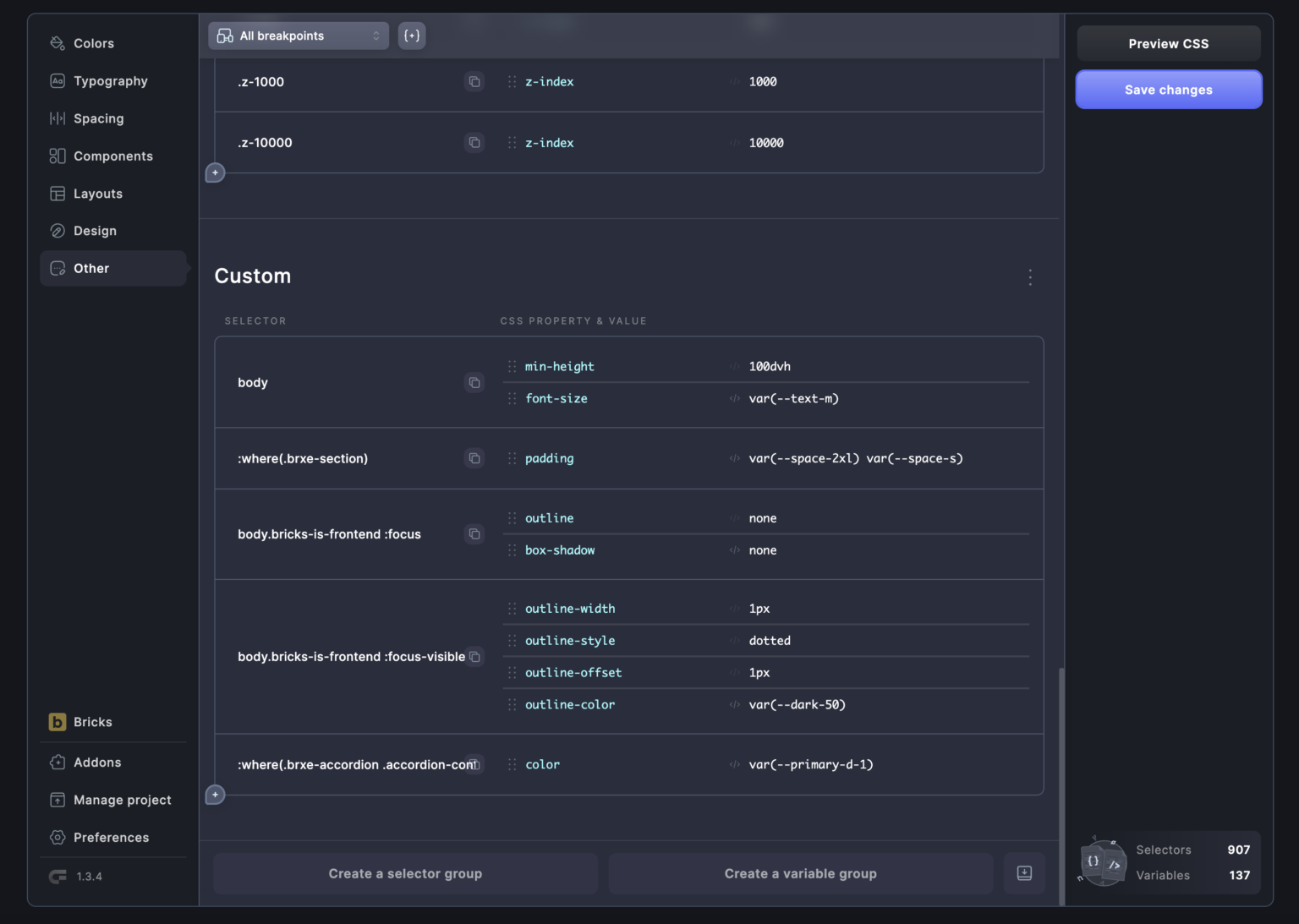Core Framework in Bricks - BricksLabs