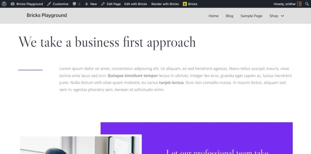 Sticky Element using Position Sticky - BricksLabs
