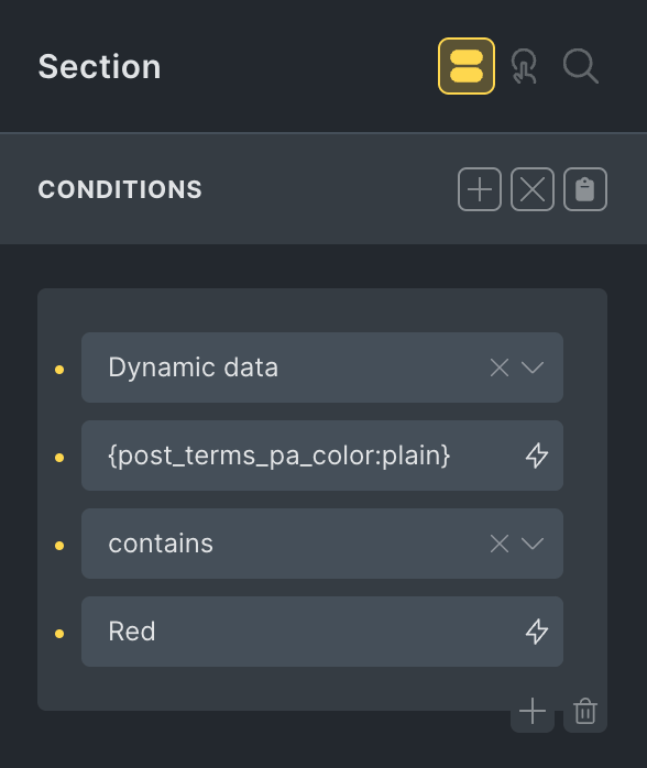 Condition based on WooCommerce Product Attributes in Bricks - BricksLabs