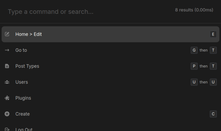 CommandUI - The Fastest Way to Navigate WordPress - BricksLabs