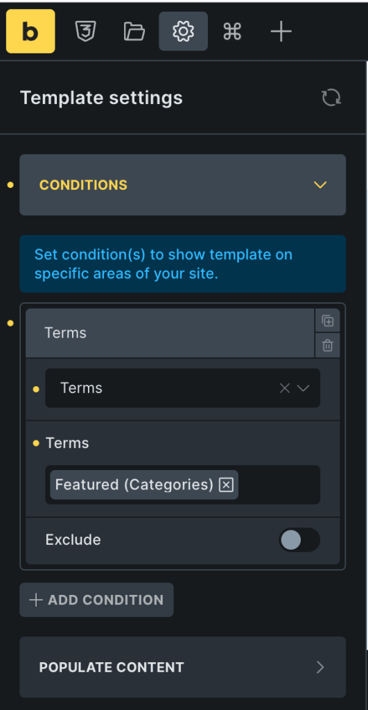 Term-specific single post template in Bricks - BricksLabs